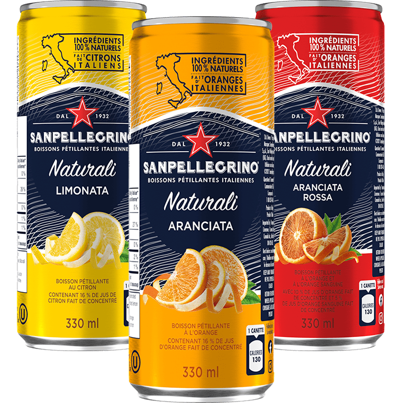 Boissons pétillantes aux fruits 100% naturelles | Sanpellegrino