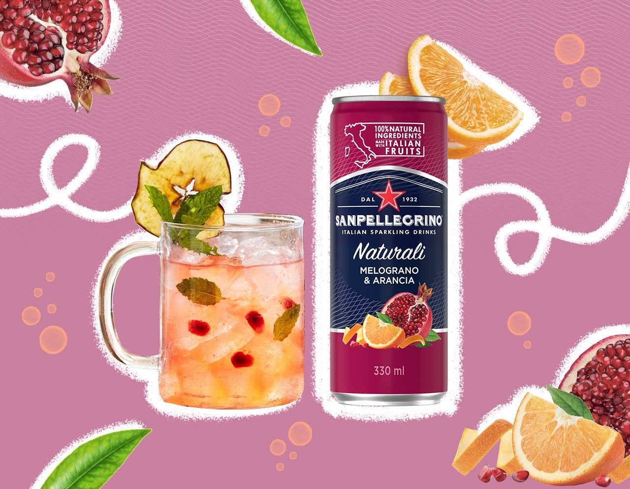 Mellow Melograno: mocktail with fresh fruits | Sanpellegrino