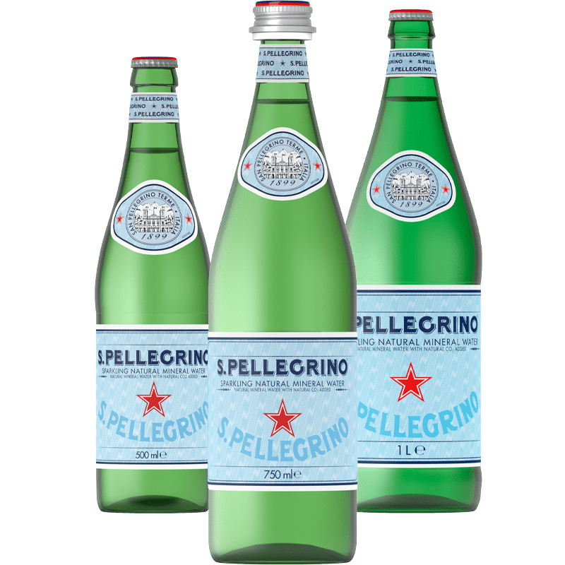 S.Pellegrino Mineralwasser in Glasflaschen | Sanpellegrino