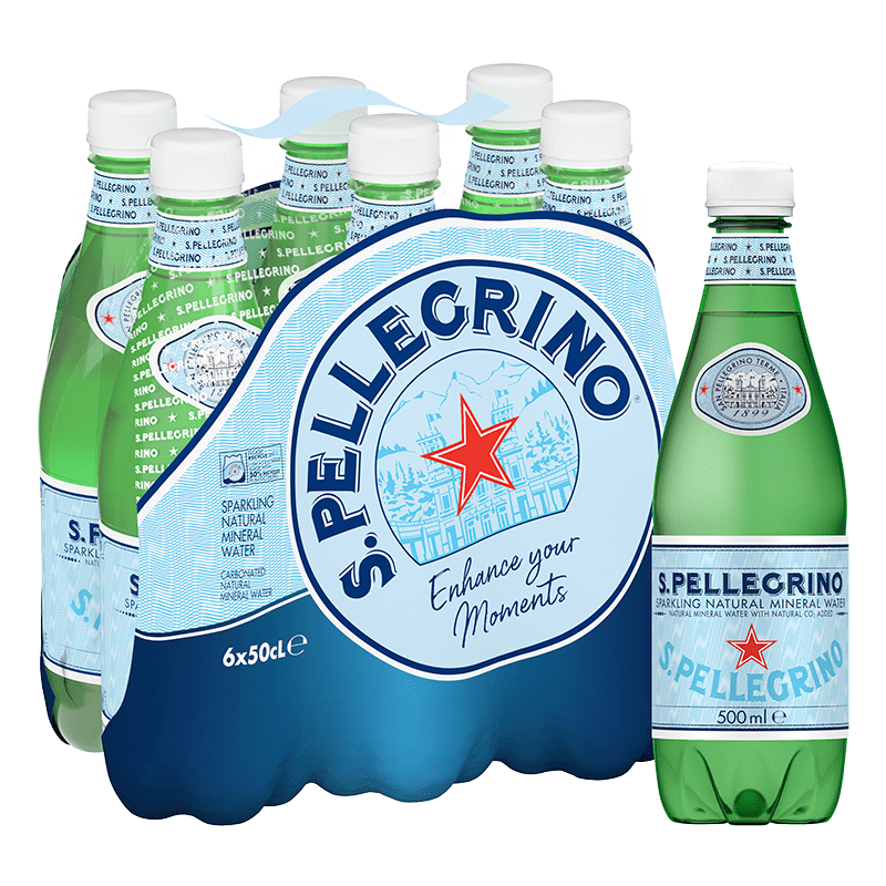 Agua S.Pellegrino: botella PET plástico 500 ml | Sanpellegrino
