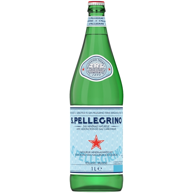 Bouteille d'eau pétillante en verre 1L | Sanpellegrino