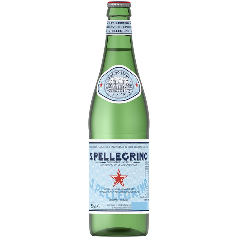 Bouteille d'eau pétillante en verre 50cl | Sanpellegrino