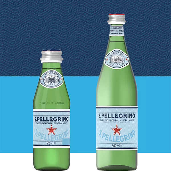 S.Pellegrino agua mineral: botellas vidrio | Sanpellegrino